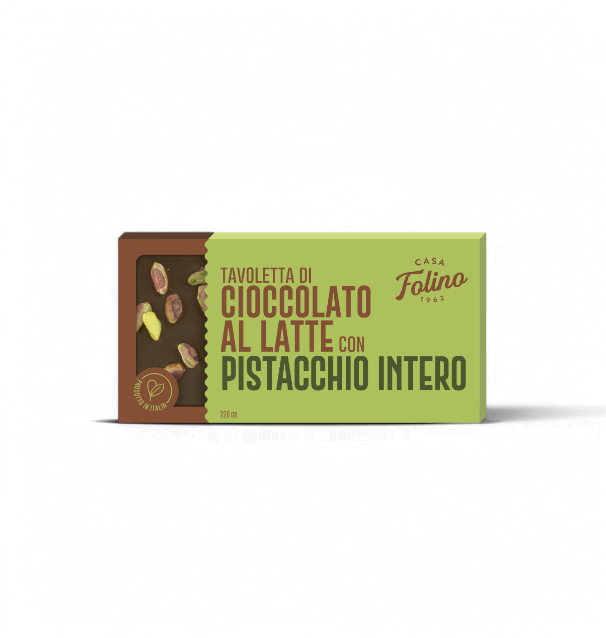 Milk Chocolate Bar with Whole Pistachio – Casafolino.com
